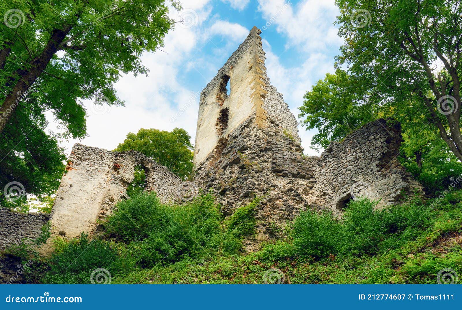 Slovakia - Ruins of Castle Dobra Voda Stock Image - Image of popular ...