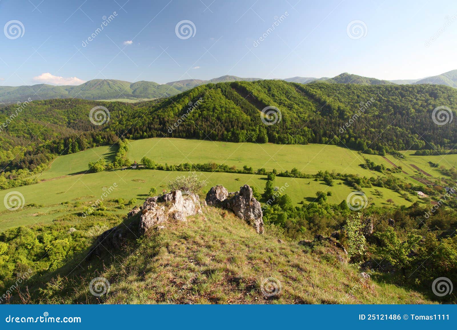 Slovakia Spring Landscape in Mountain Stock Photo - Image of rural ...
