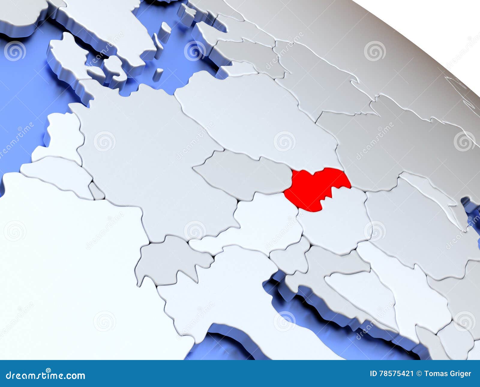 Slovakia on world map stock illustration. Illustration of countries ...