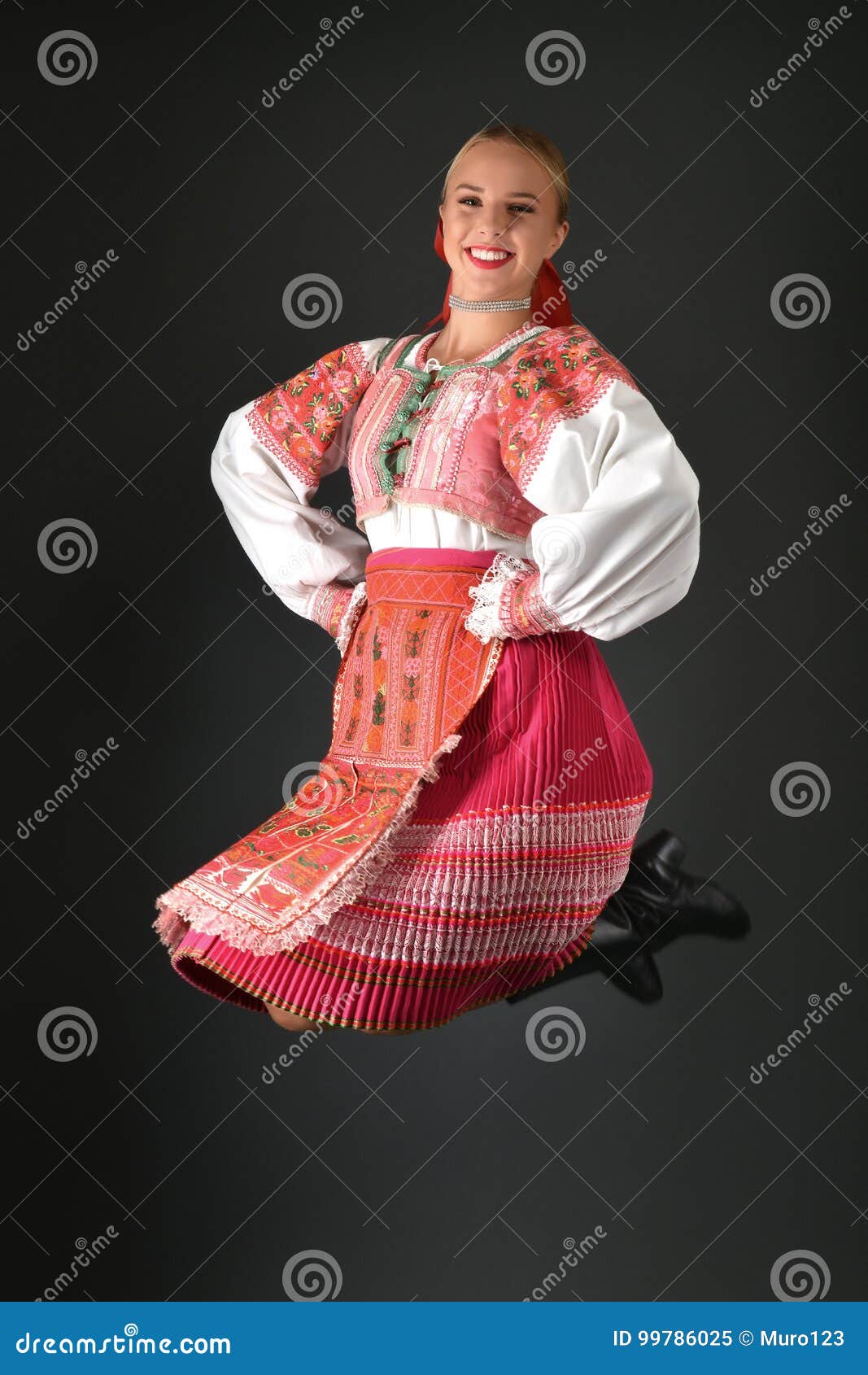 Slovakian Folklore Woman Royalty-Free Stock Image | CartoonDealer.com ...