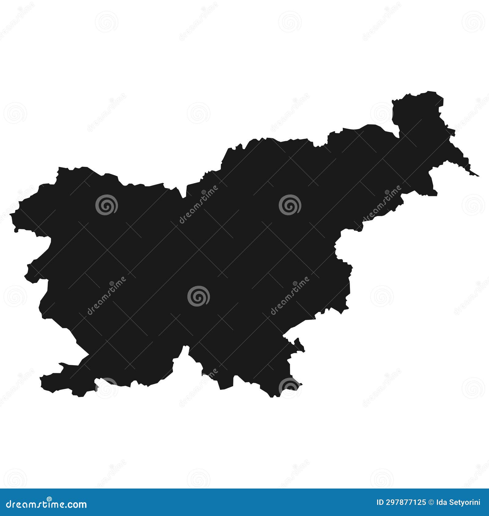 Slovenia map icon vector stock illustration. Illustration of blue ...