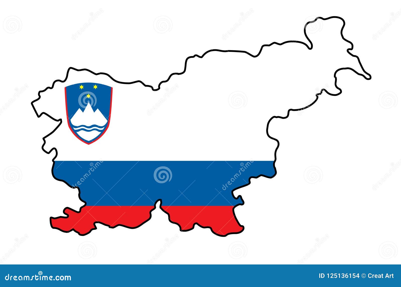 Slovenia .Map of Slovenia Vector Illustration Stock Vector ...