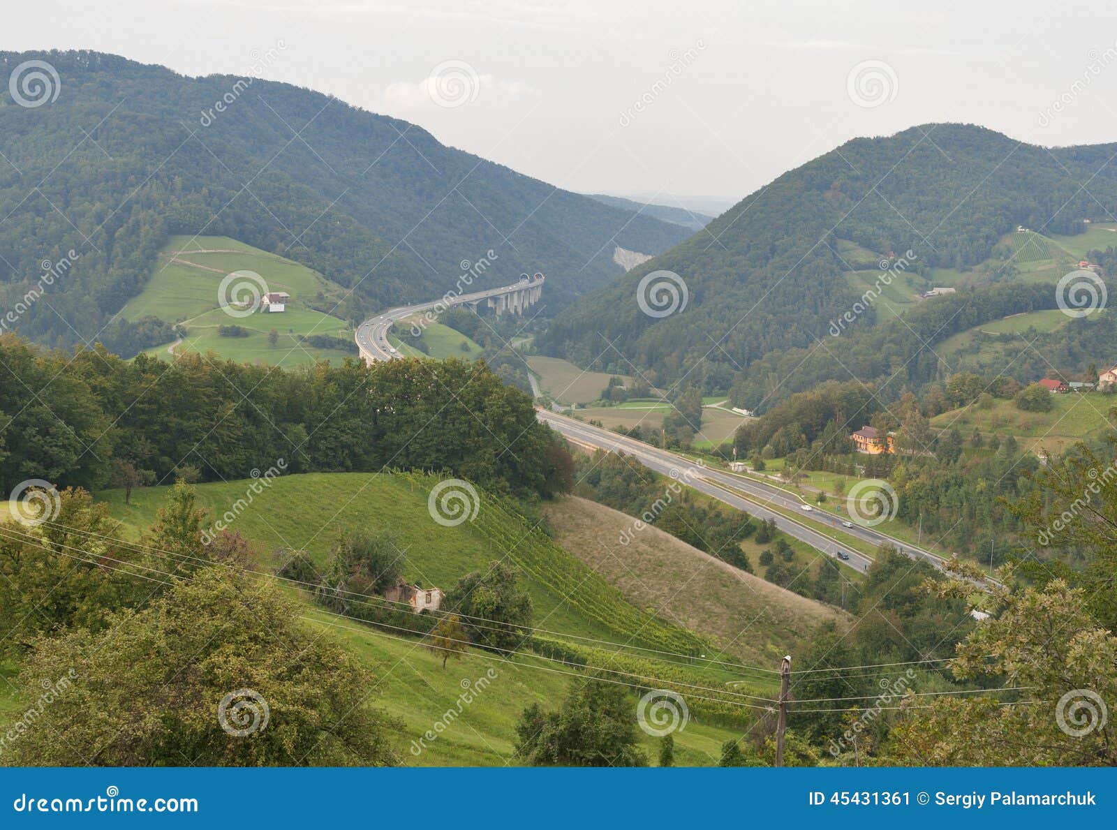 Slovenia mountain highway stock image. Image of destinations - 45431361