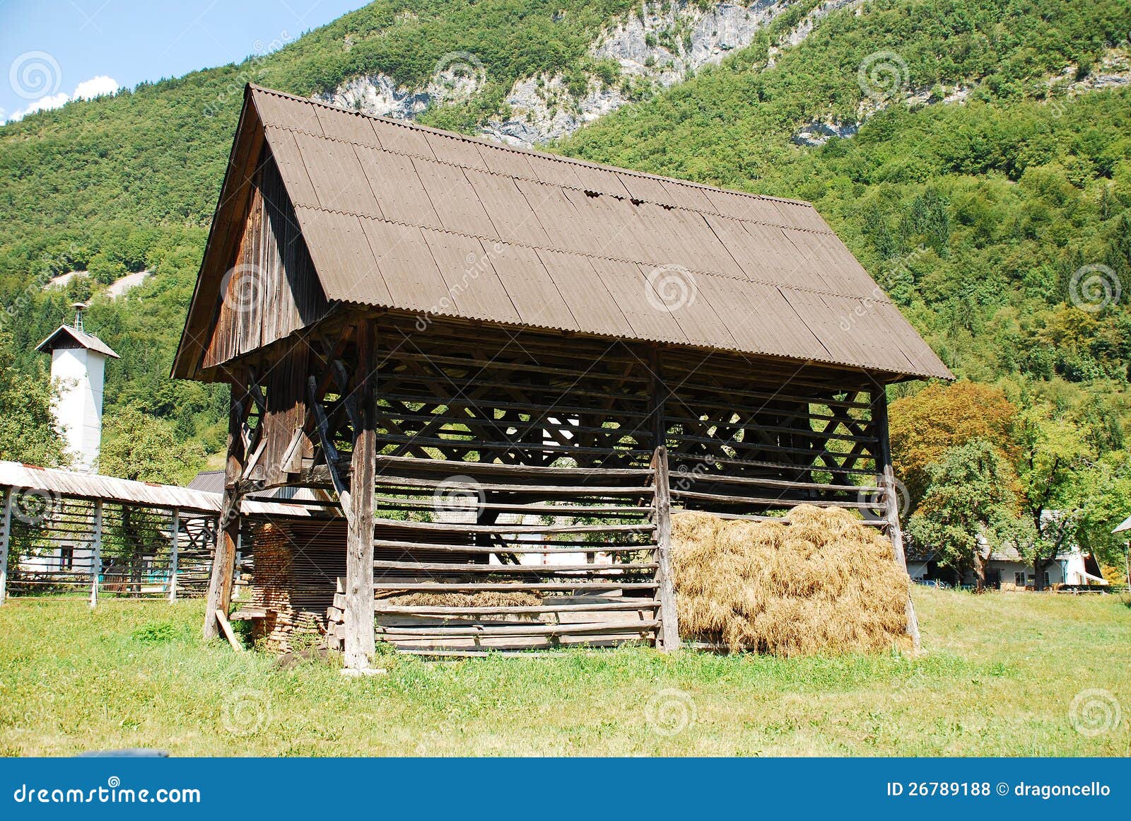 Slovenian Wood and Hay Storage Building Stock Photo - Image of ...