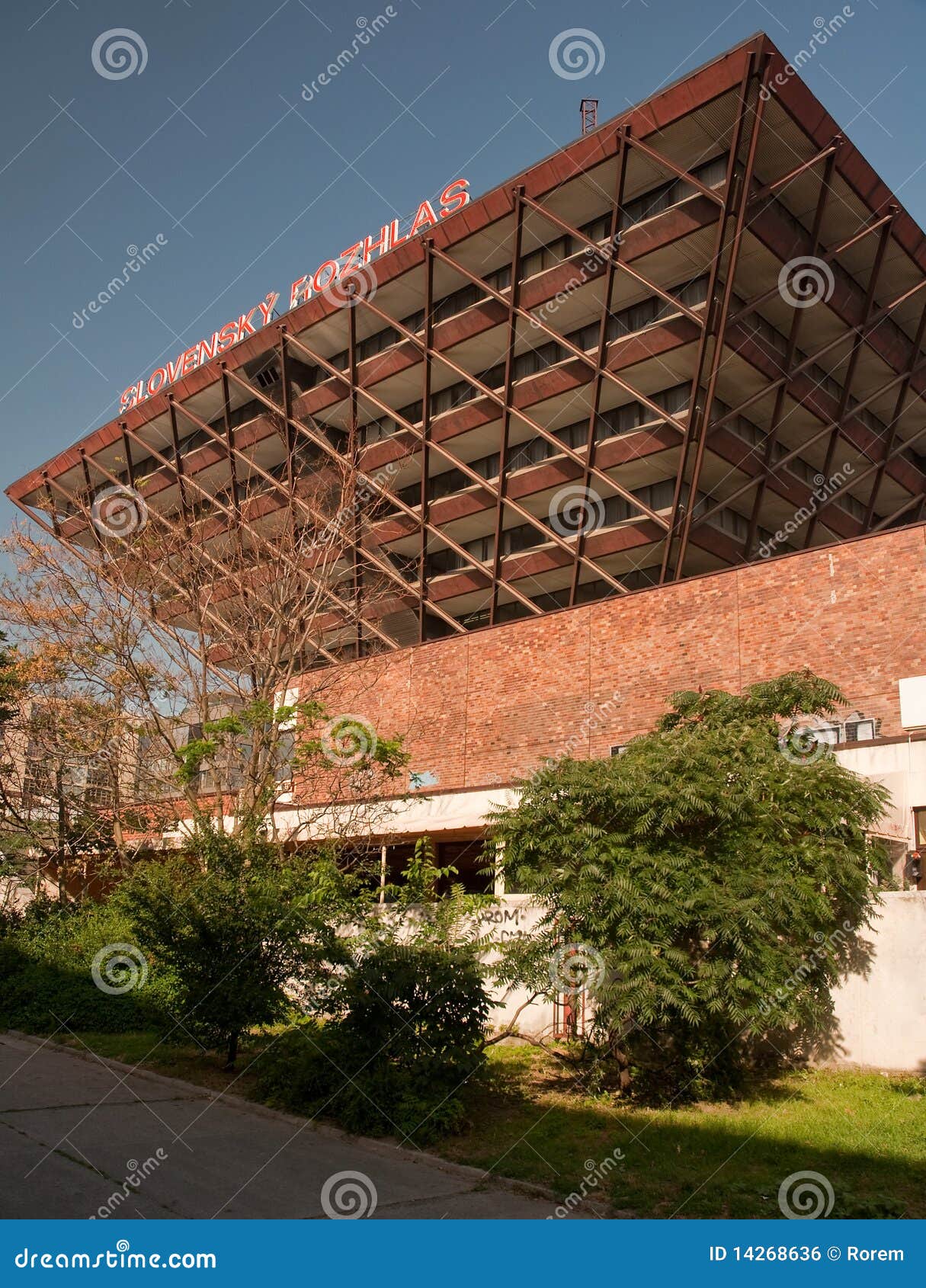 Slovensky rozhlas editorial photo. Image of radio, arhitecture - 14268636