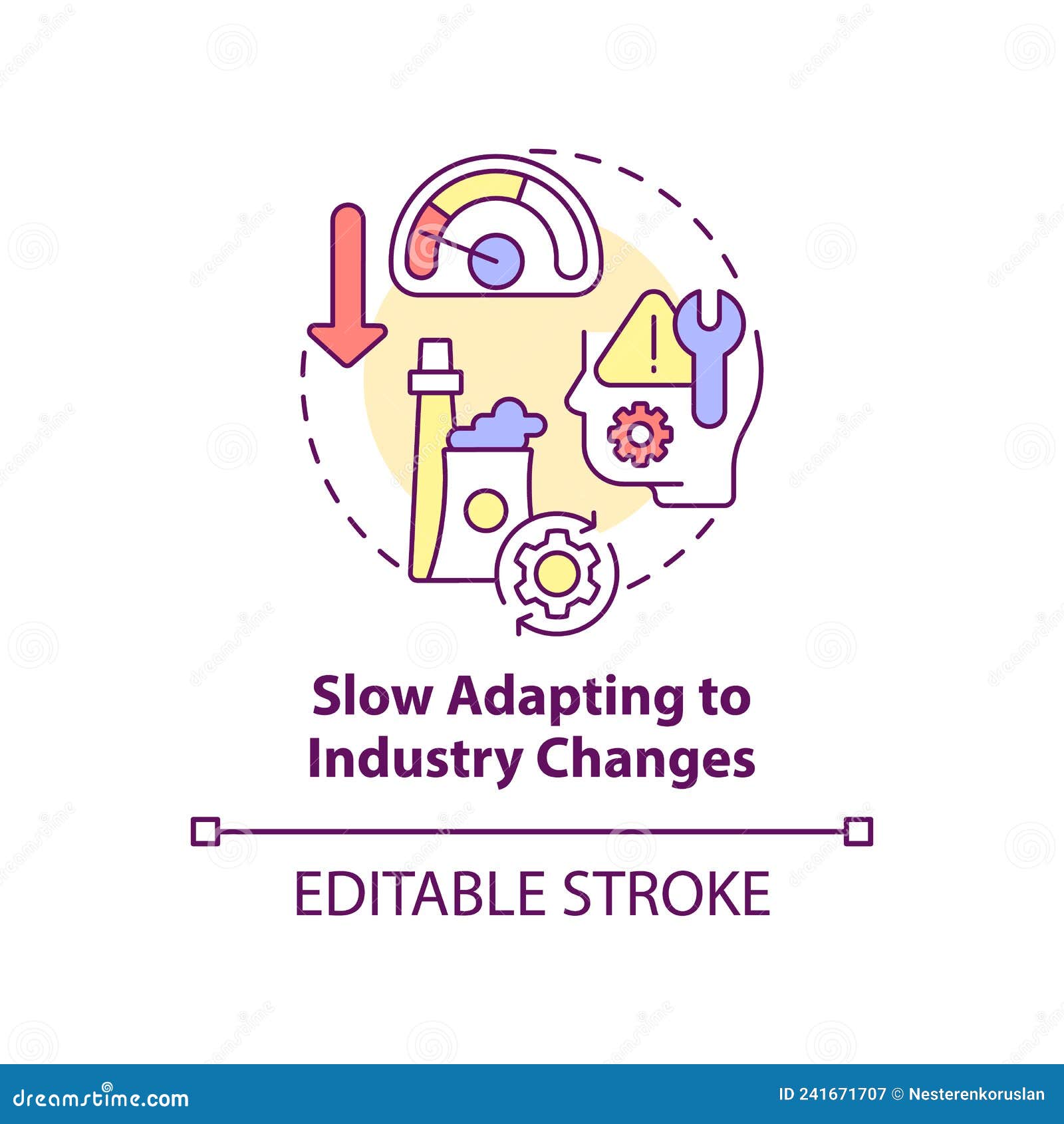 Adapting To Changes Concept Icons Set Vector Illustration ...