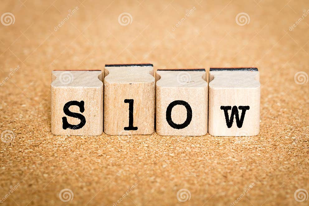 Slow - Alphabet Stamp Concepts Stock Image - Image of slow, word: 38241837