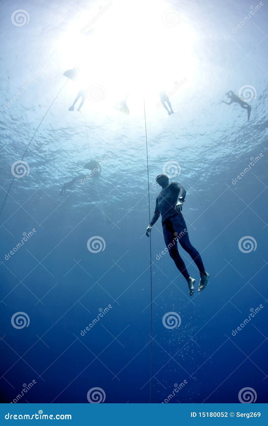 Slow ascent from the depth stock photo. Image of adventure - 15180052