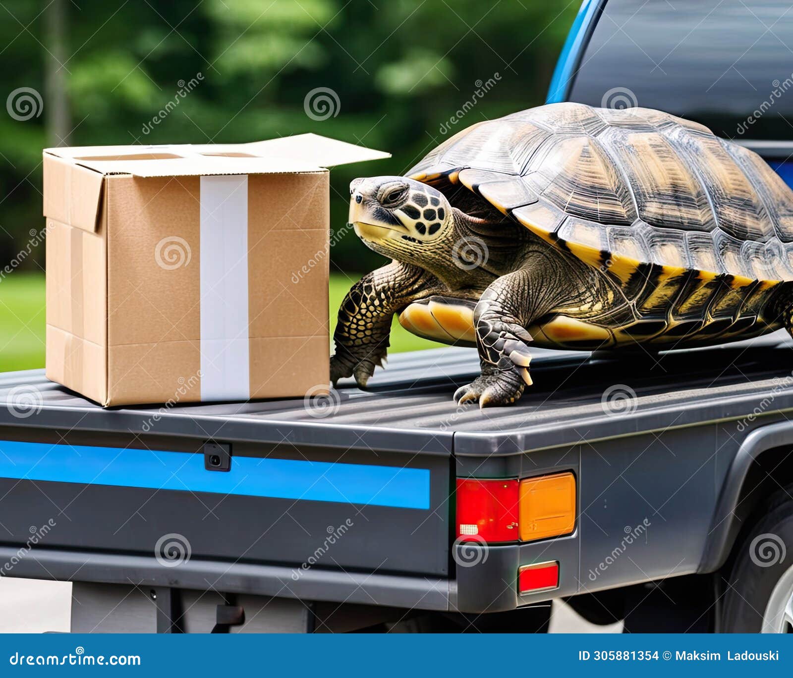 Slow Cargo Delivery. Generative Ai Stock Photo - Image of reptile ...