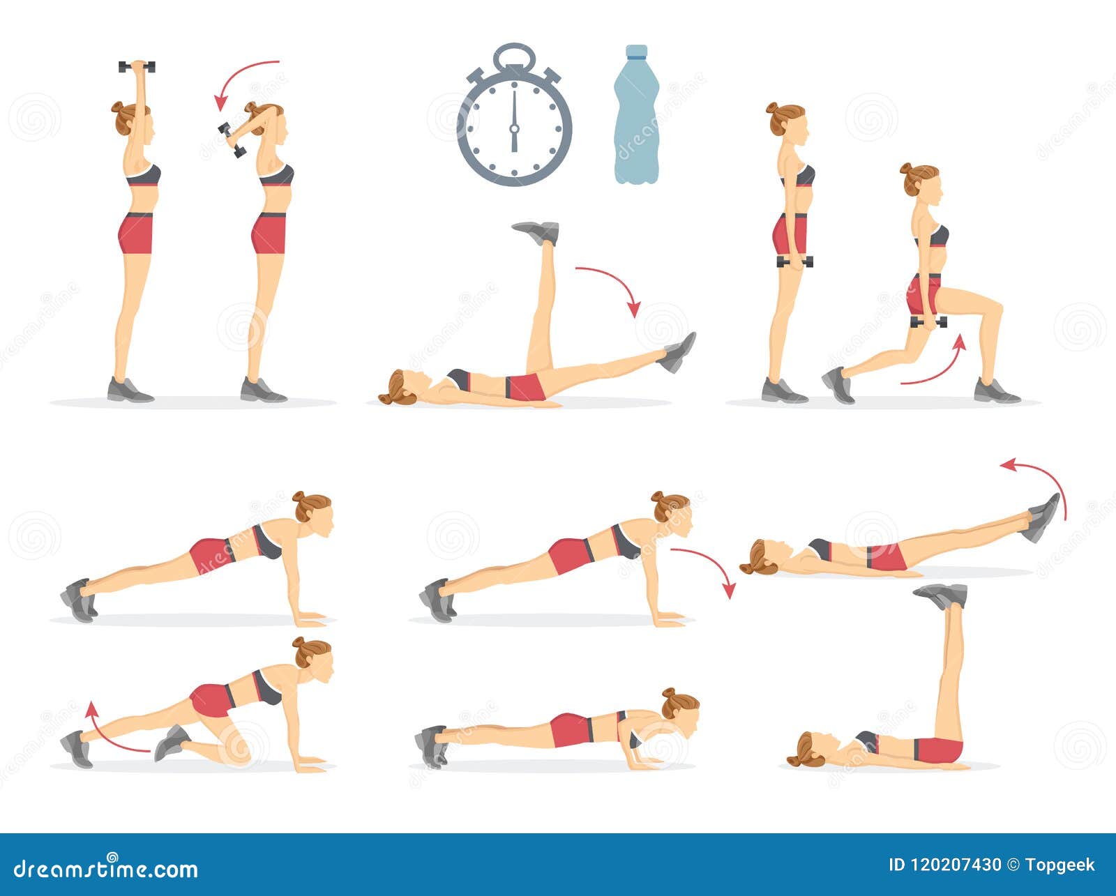 Slow Climbers and Tabata Set Vector Illustration Stock Vector ...