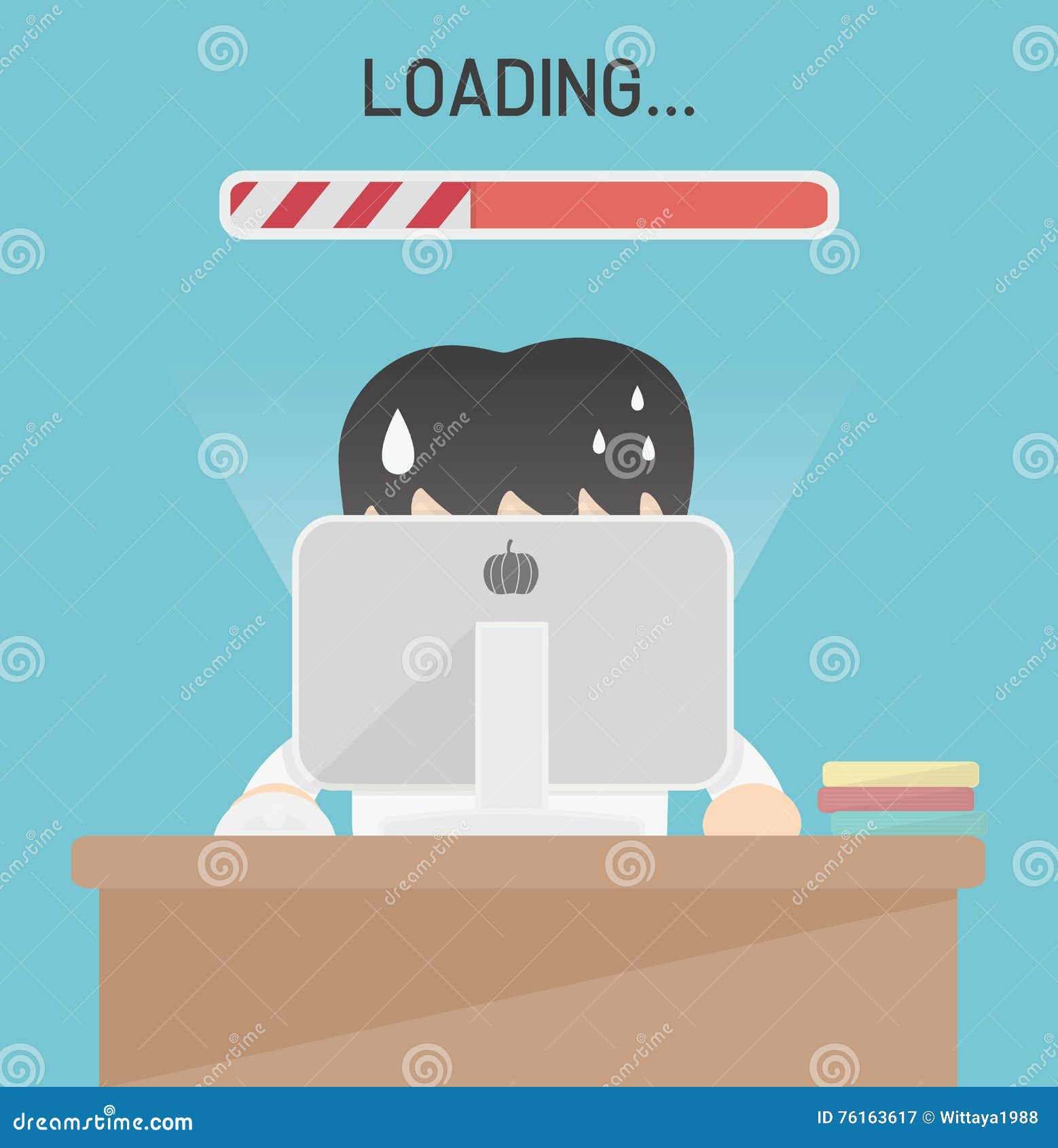 Slow Computer Icon, Slow Connection Sign, Loading Icon Cartoon Vector ...