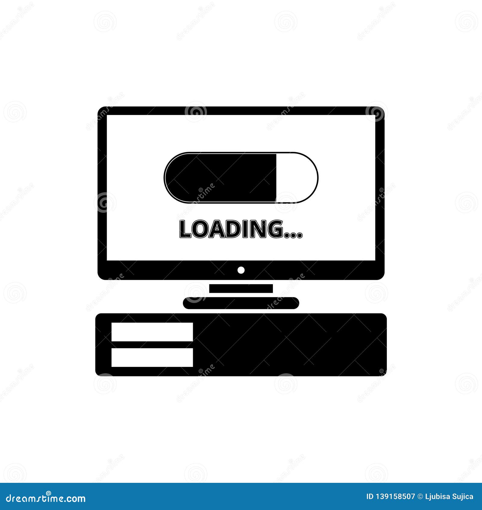 Slow Computer Icon, Slow Connection Sign, Loading Icon Stock Vector ...
