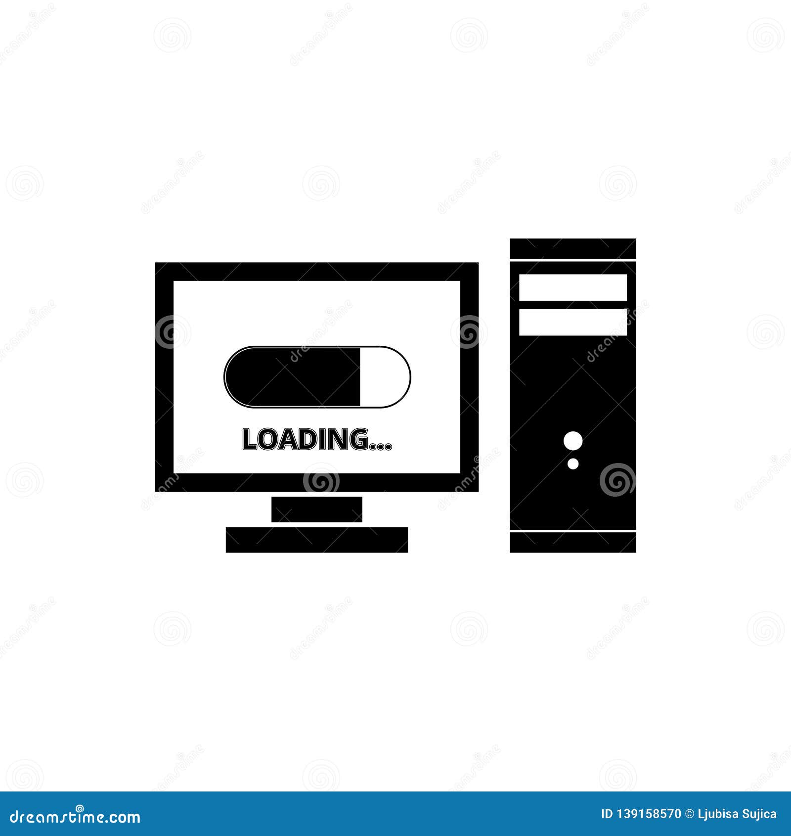 Slow Computer Icon, Slow Connection Sign, Loading Icon Stock Vector ...