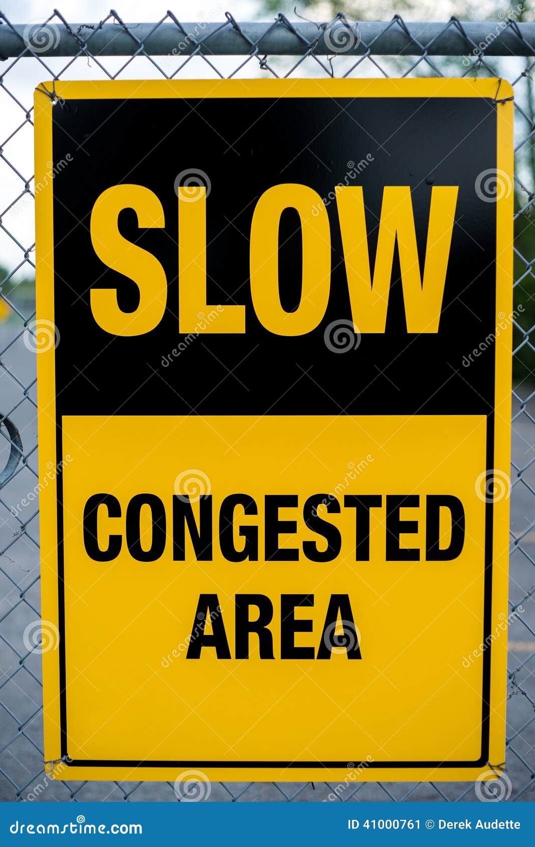 Slow - Congested Area Sign stock image. Image of letters - 41000761