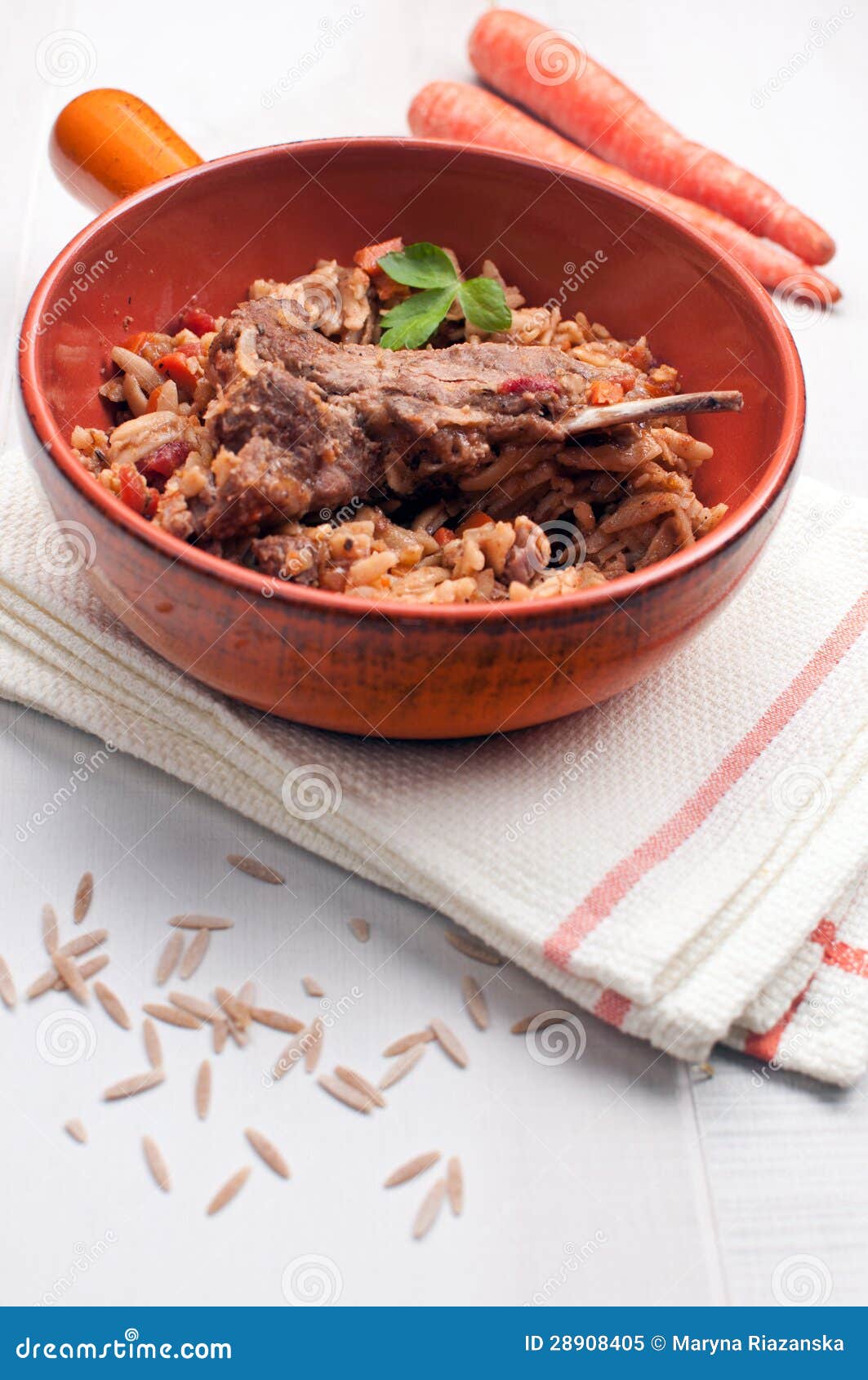 Slow cooked meat and rice stock image. Image of gourmet - 28908405