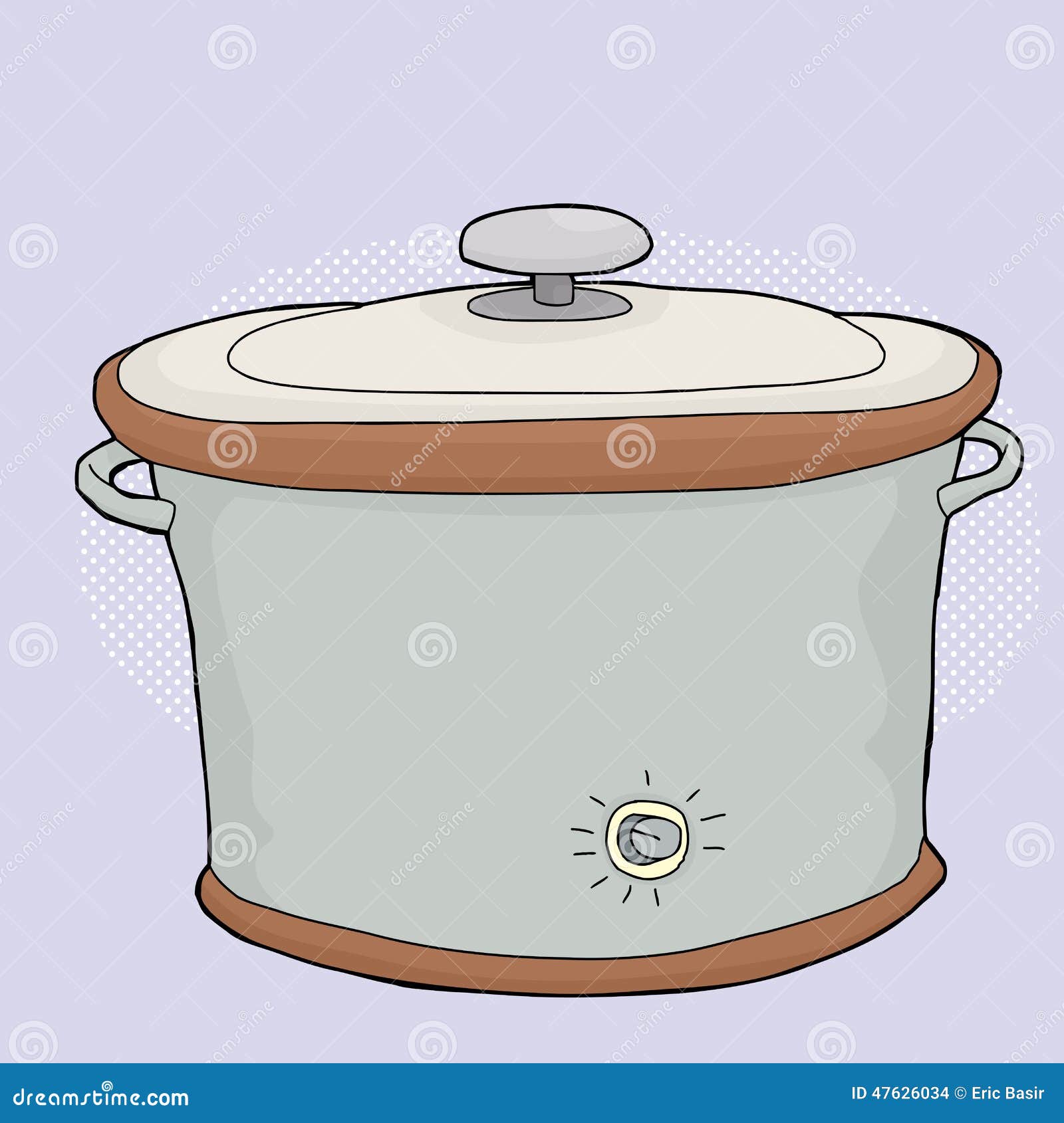 Slow Cooker with Lid stock vector. Illustration of blue - 47626034