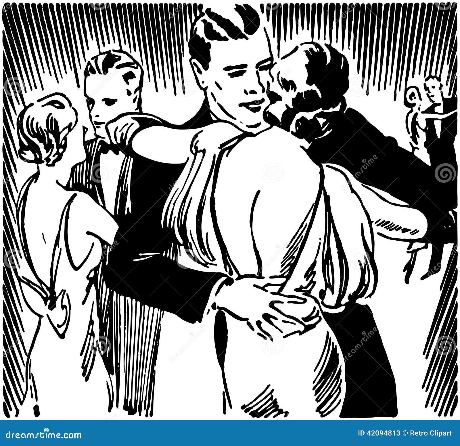 Slow Dancers stock vector. Illustration of dance, music - 42094813