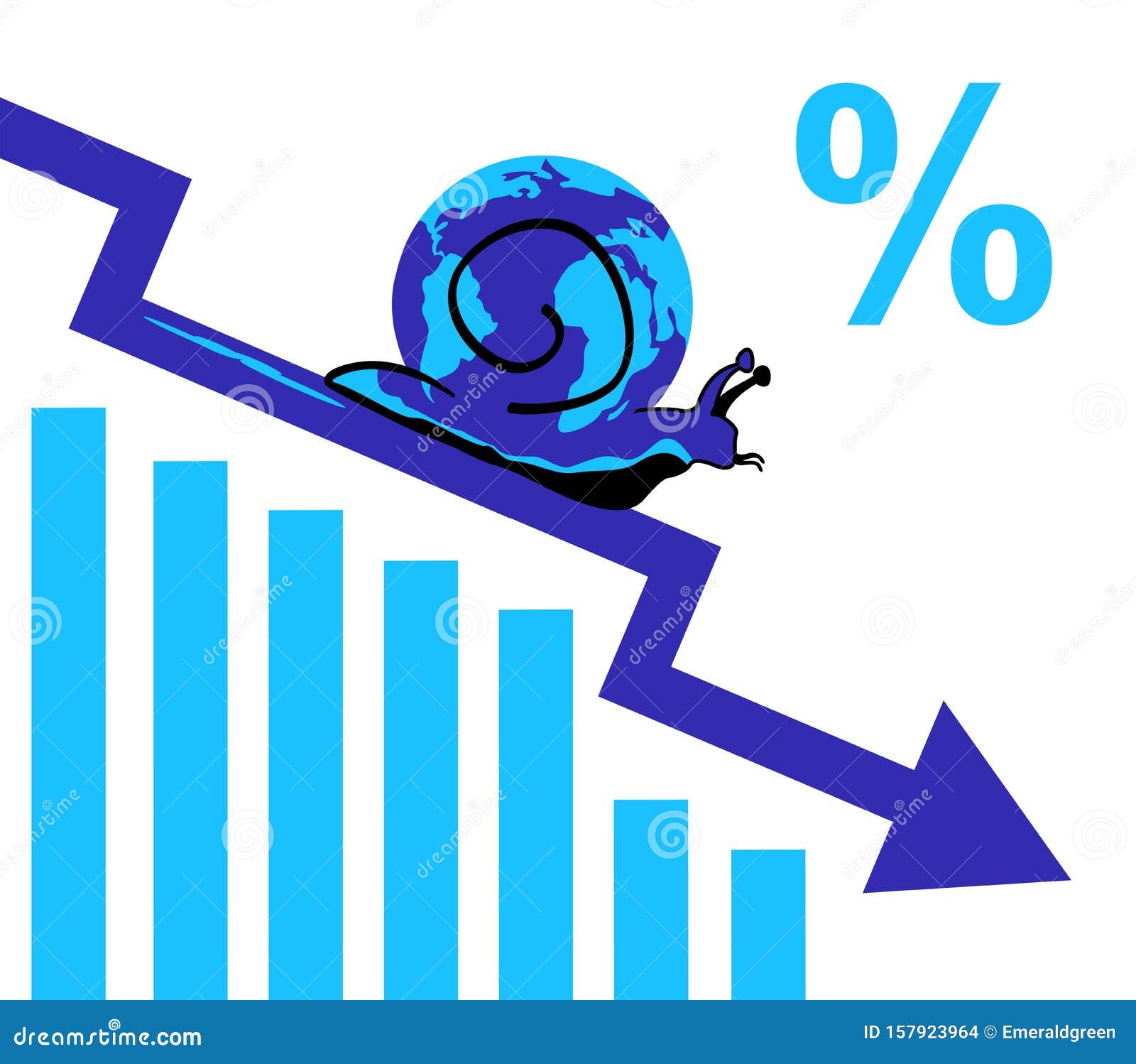 Slow Down stock vector. Illustration of arrow, business - 157923964