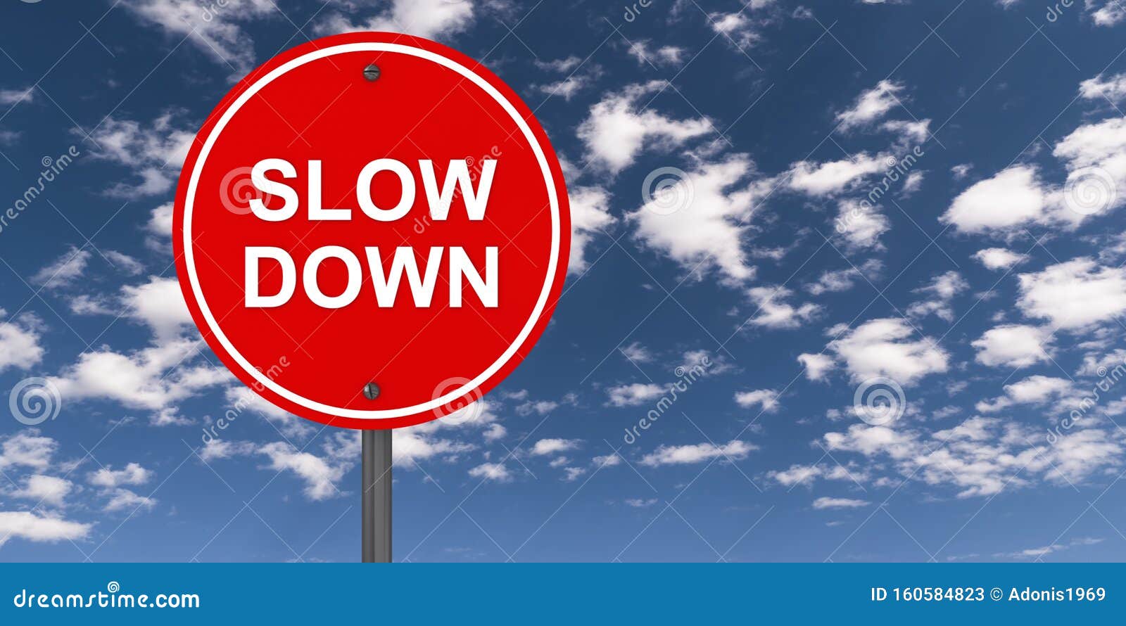 Slow down traffic sign stock illustration. Illustration of traffic ...
