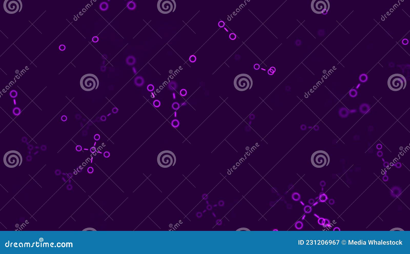 Slow Flow of Chains of Molecules on Colored Background. Animation Stock ...