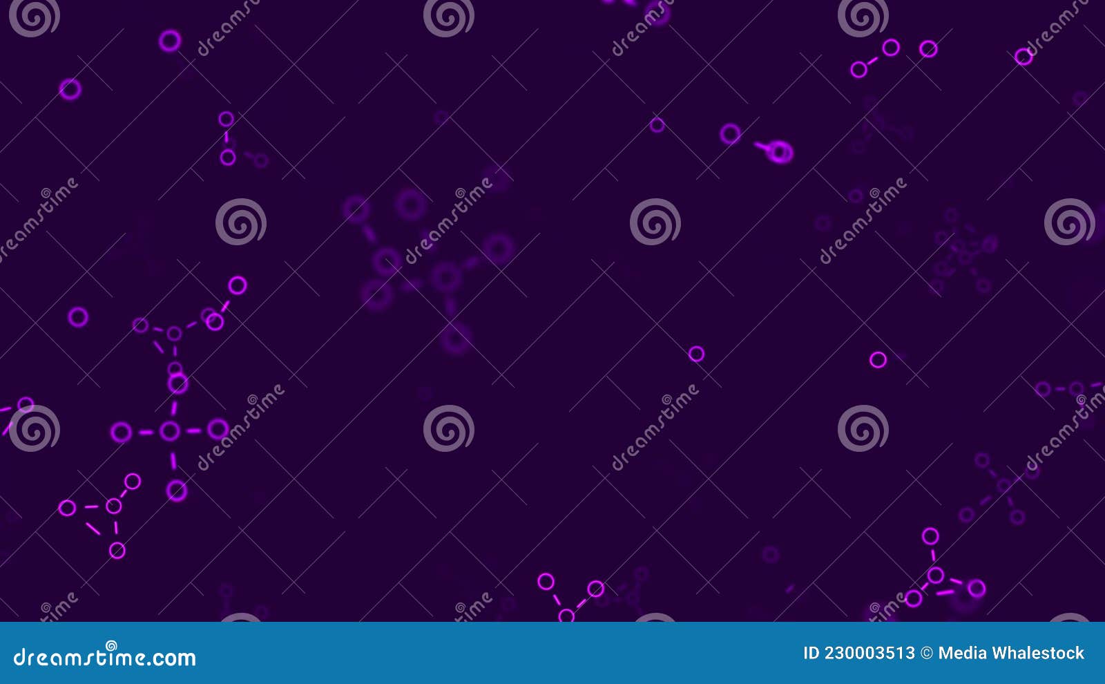 Slow Flow of Chains of Molecules on Colored Background. Animation Stock ...