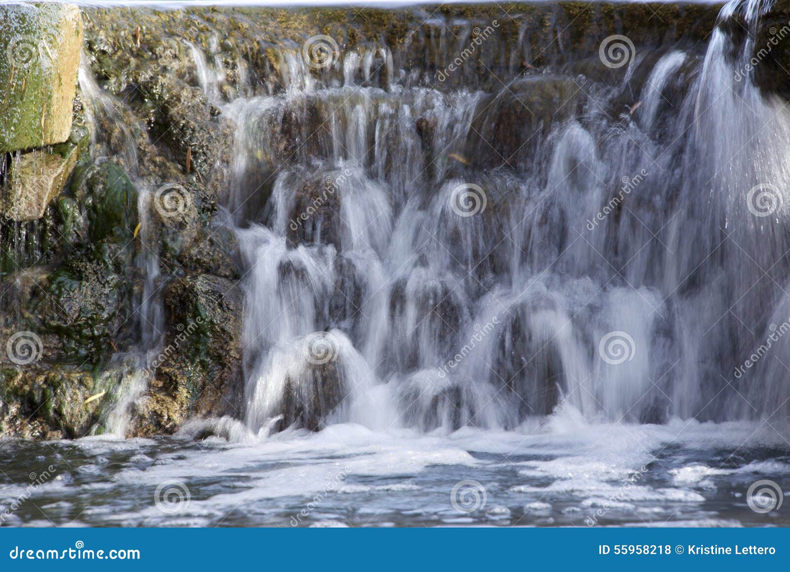 A Slow Flowing Beautiful Waterfall Stock Photo - Image of outdoors ...