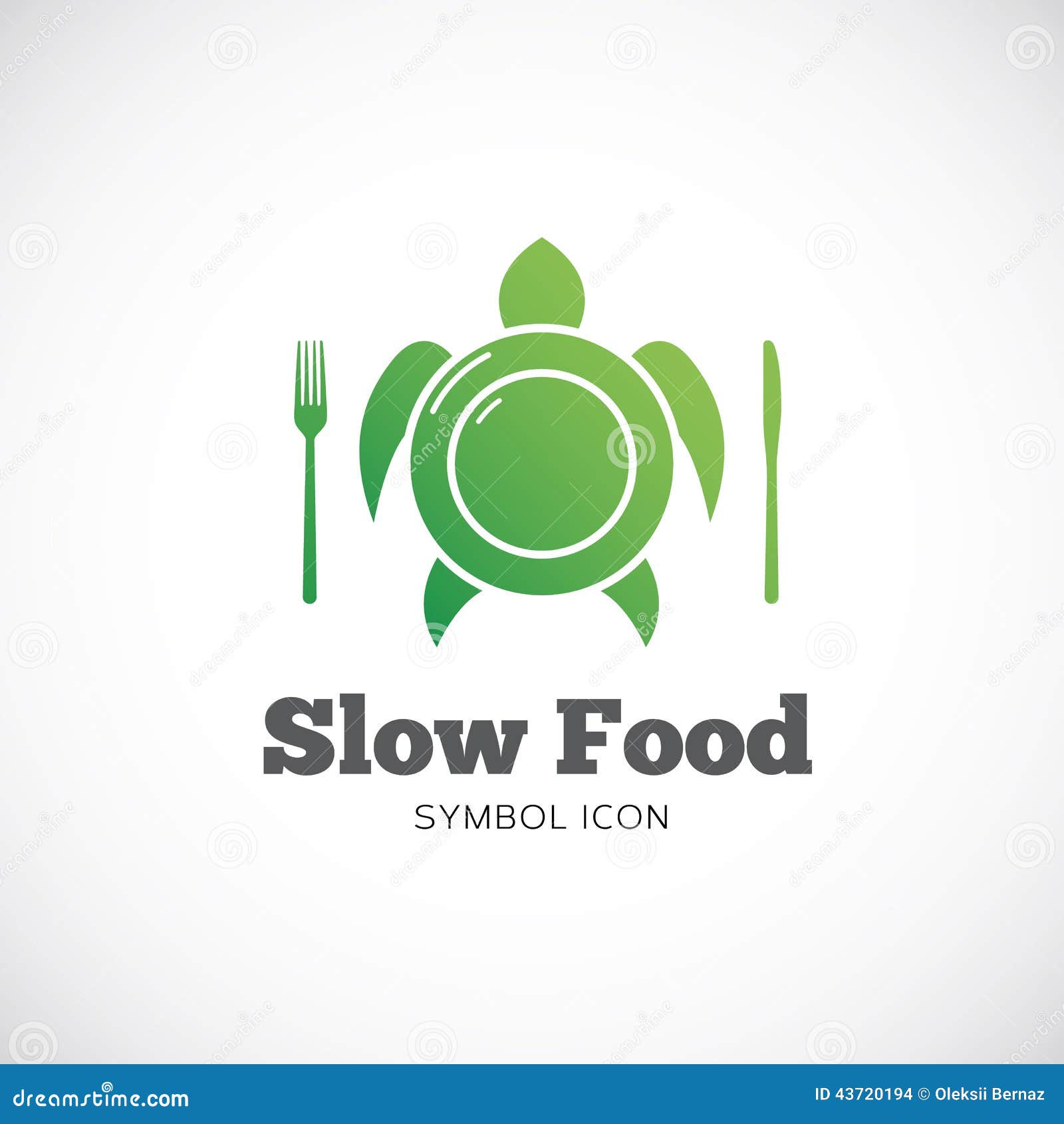 Slow Food Vector Concept Symbol Icon or Logo Stock Vector ...