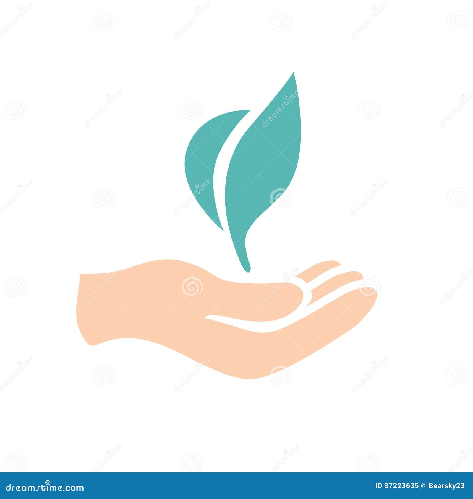 Slow Growth Icon with Hand and Plant Stock Vector - Illustration of ...