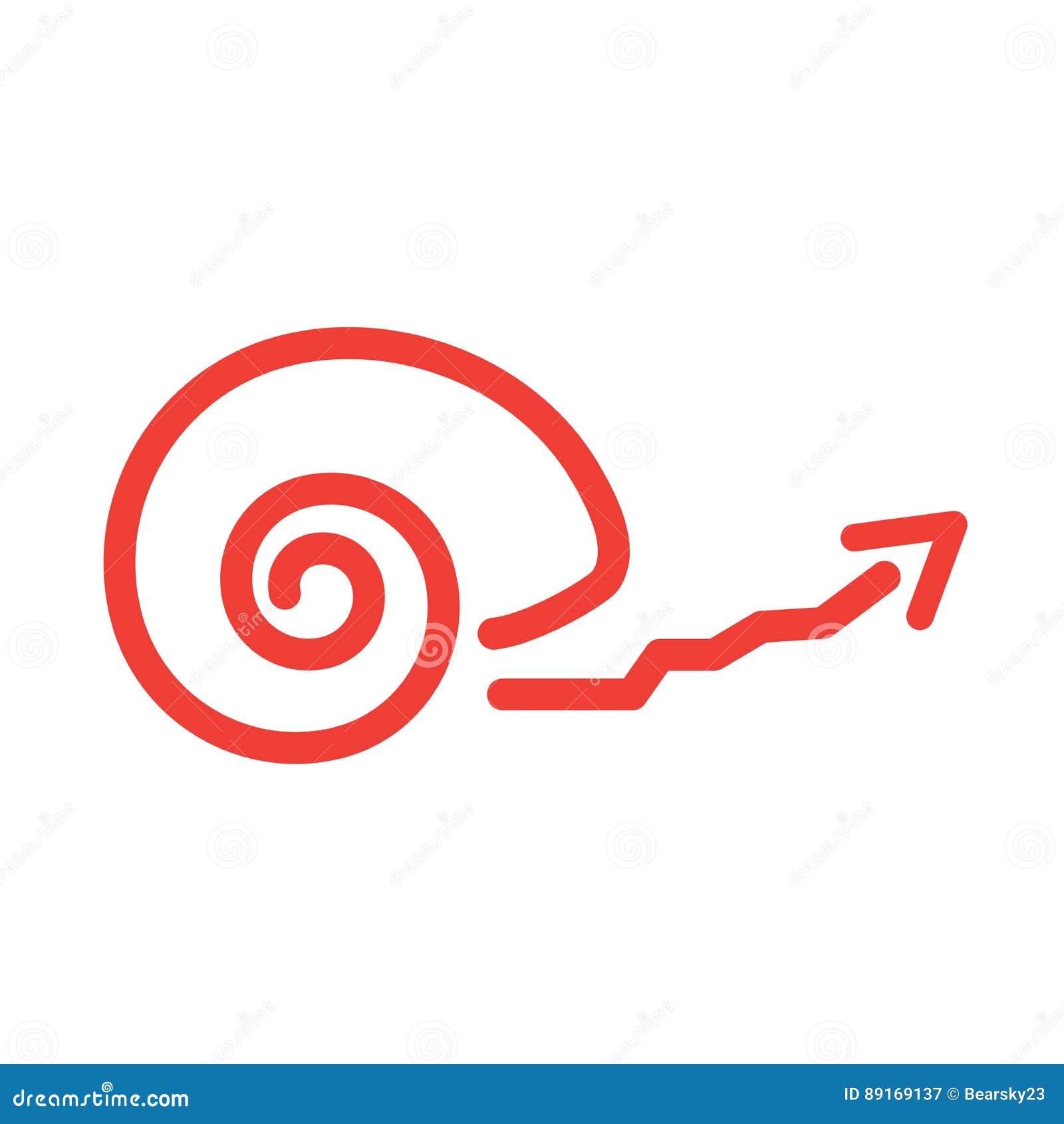 Slow Growth Icon With Hand And Plant Cartoon Vector | CartoonDealer.com ...