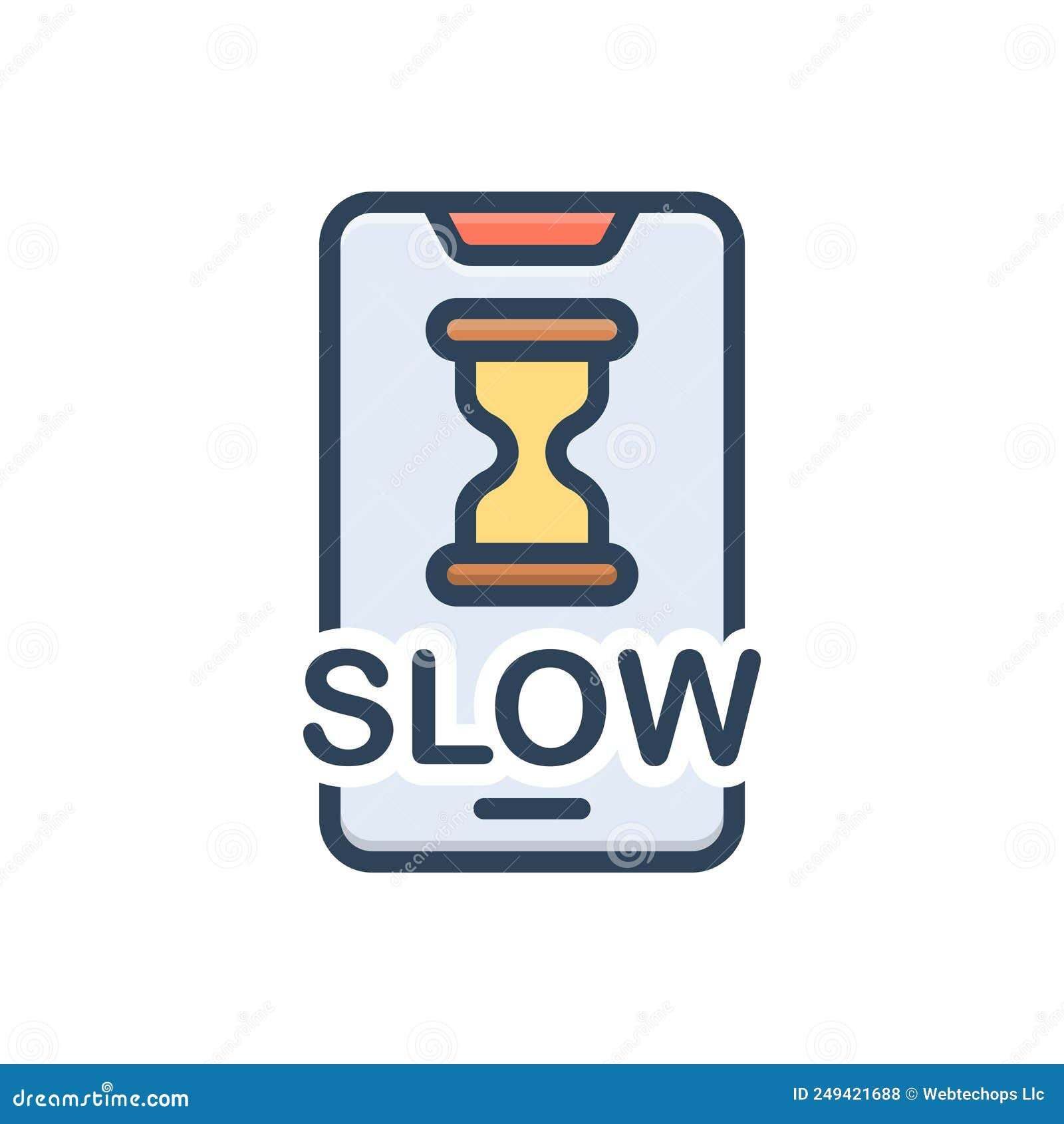 Color Illustration Icon for Slow, Electronic and Connection Stock ...