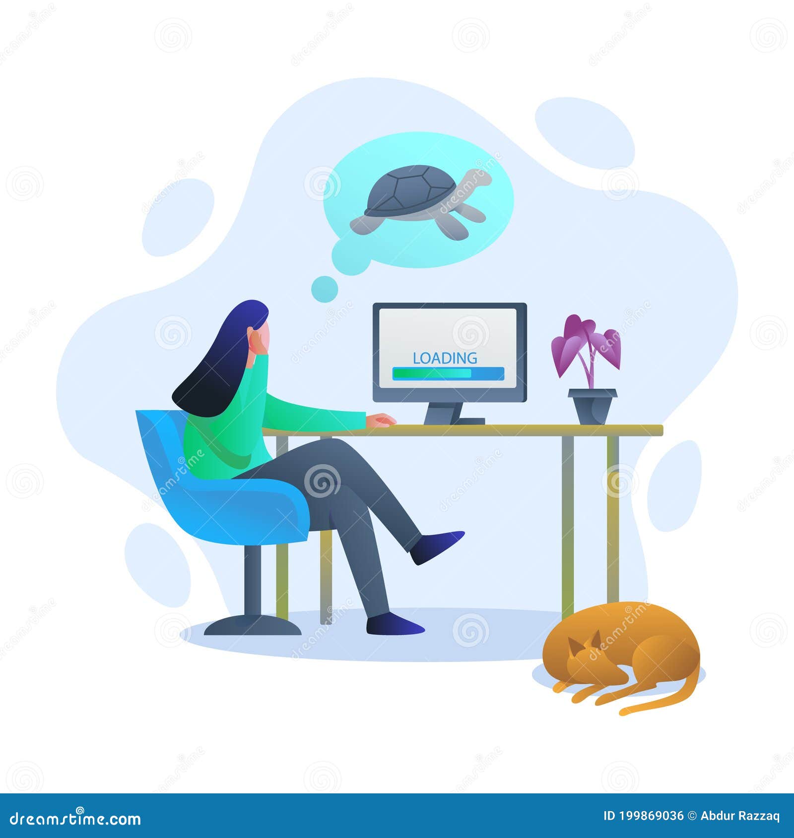 Slow Loading Internet Connection, Lazy Internet Connection Gradient ... Slow Loading Internet Connection, Lazy Internet Connection Gradient ...