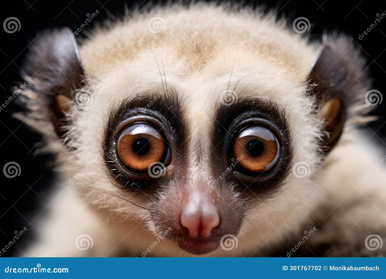 Slow Loris face stock illustration. Illustration of large - 301767702