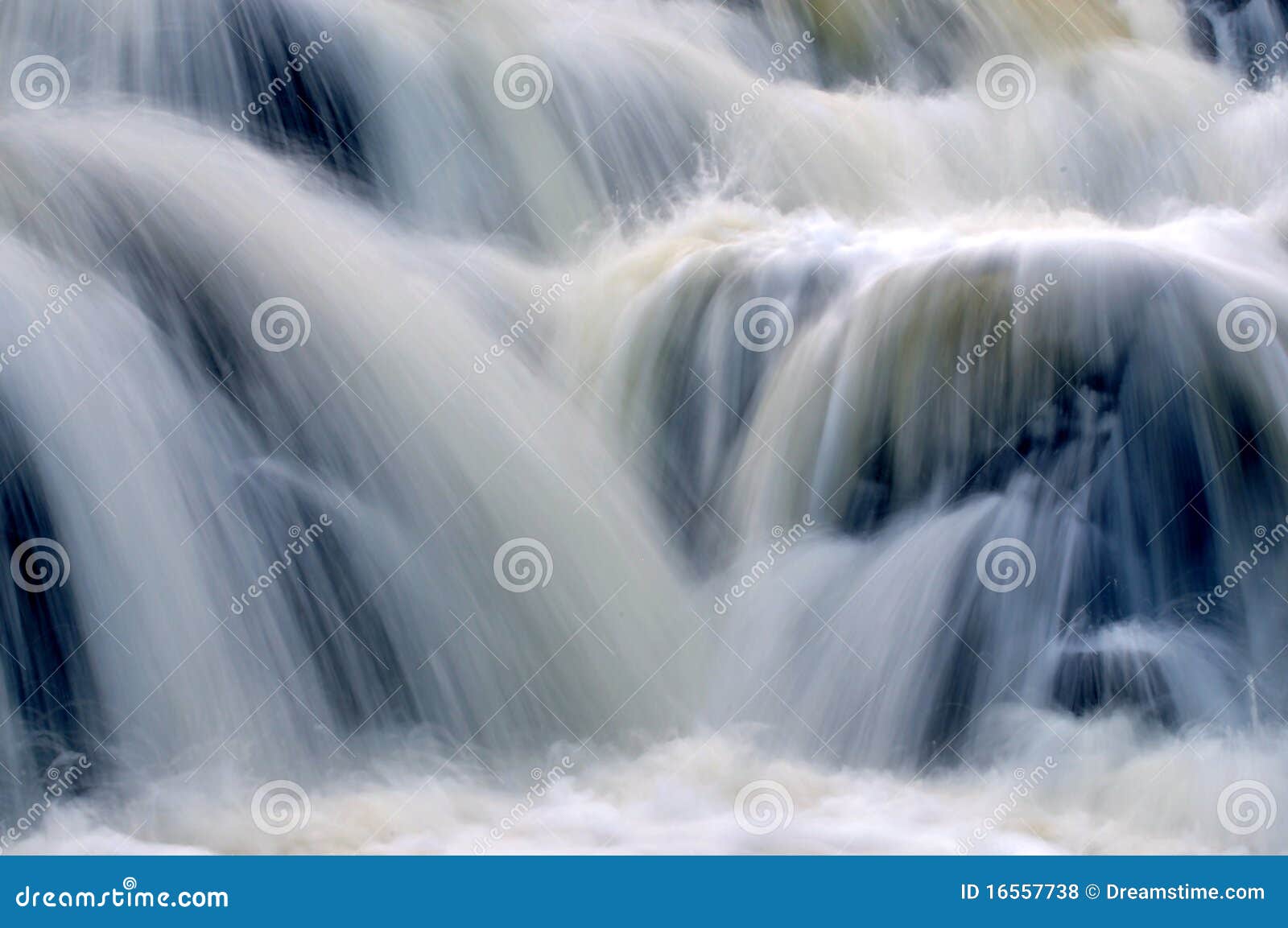 Slow motion blue waterfall stock photo. Image of closeup - 16557738