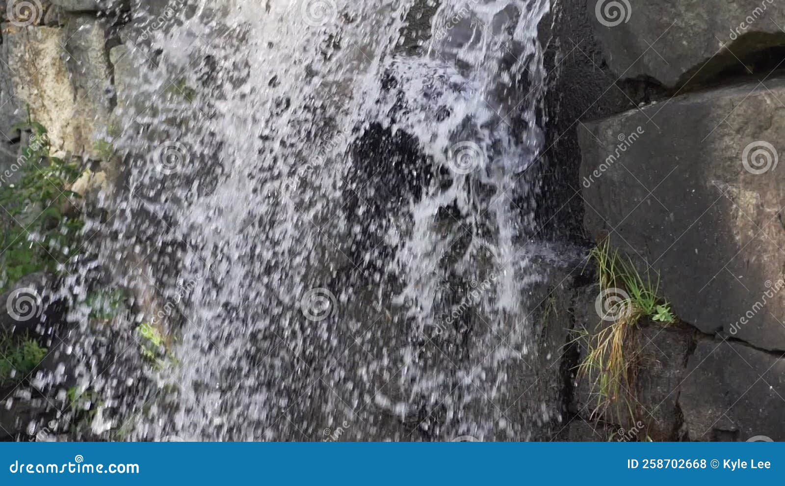 Slow Motion Clip of an Artificial Waterfall Stock Footage - Video of ...