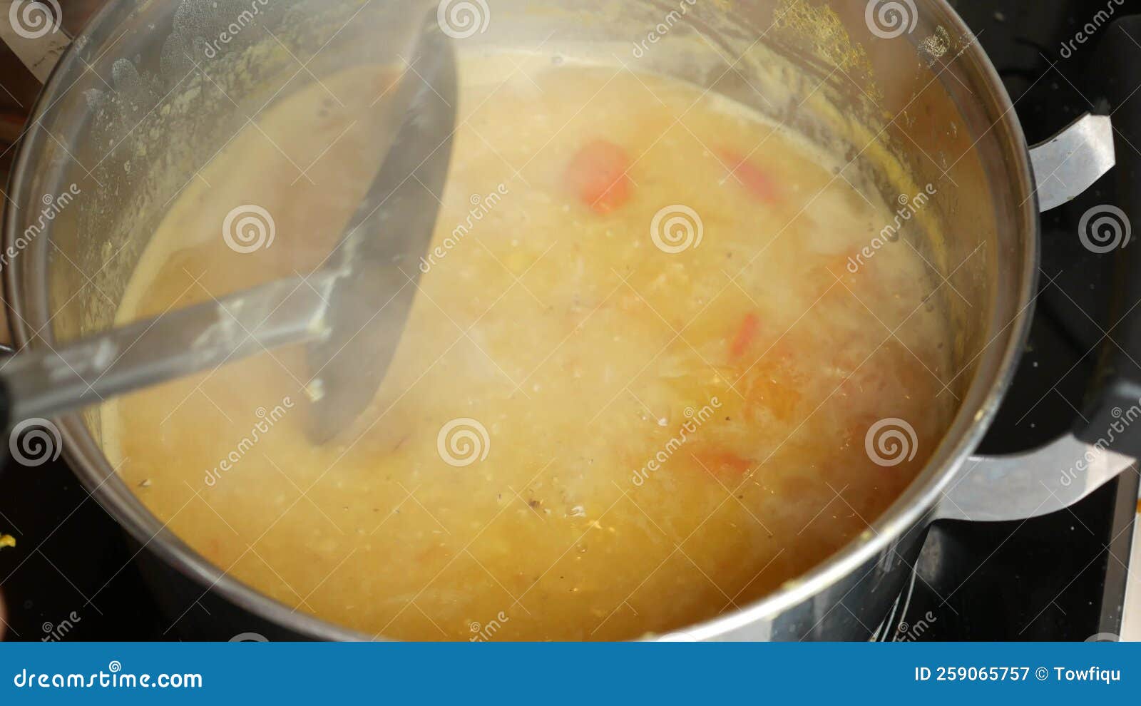 Slow Motion of Cooking Dhal in Hot Water Stock Video - Video of split ...