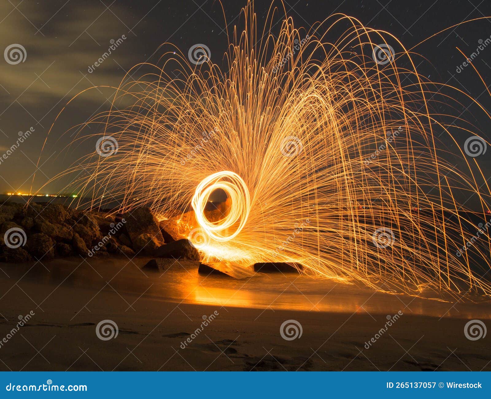 Slow Motion of the Light at Night, an Imitation of an Eruption at the ...