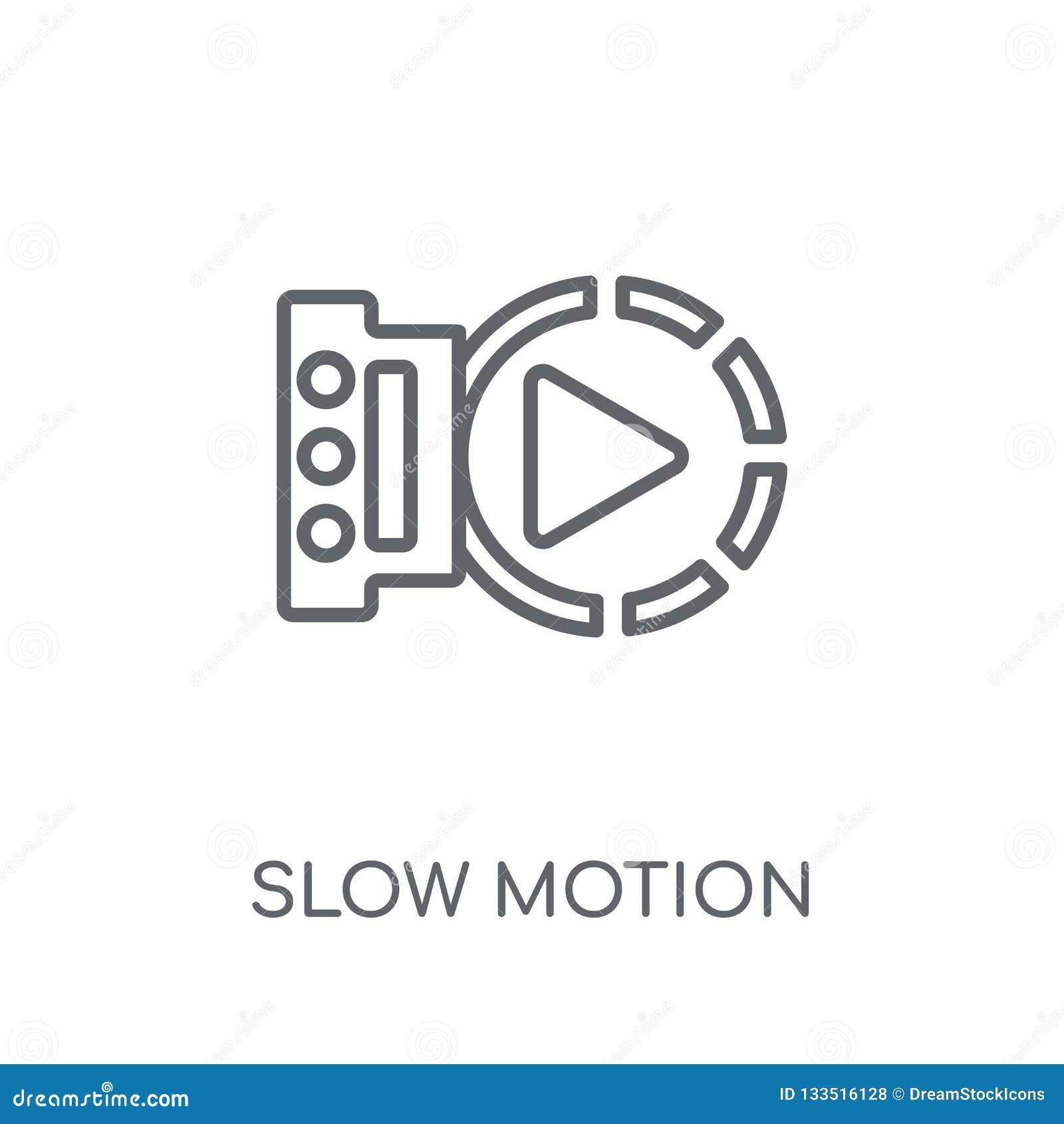 Slow Motion Linear Icon. Modern Outline Slow Motion Logo Concept Stock ...