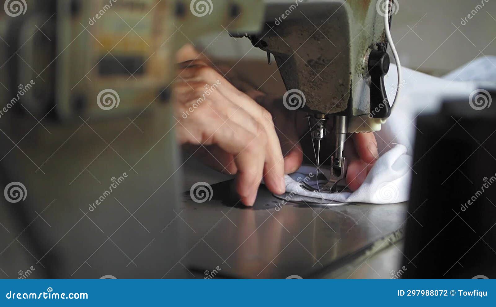 Slow Motion of Men Hands Using a Sewing Machine . Stock Footage - Video ...