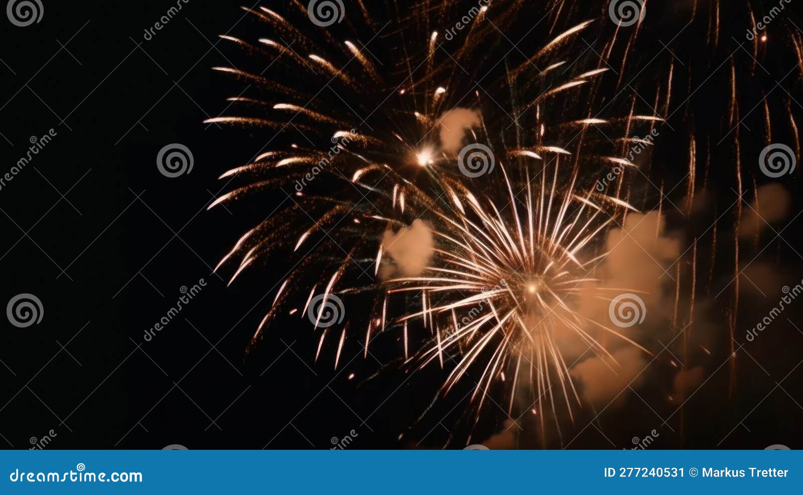 A Slow-motion Shot of Fireworks Exploding in the Night Sky Created with ...