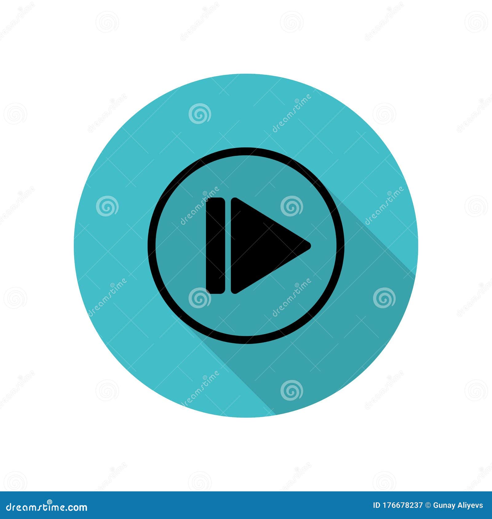 Slow-motion Sign Long Shadow Icon. Simple Glyph, Flat Vector of Web ...