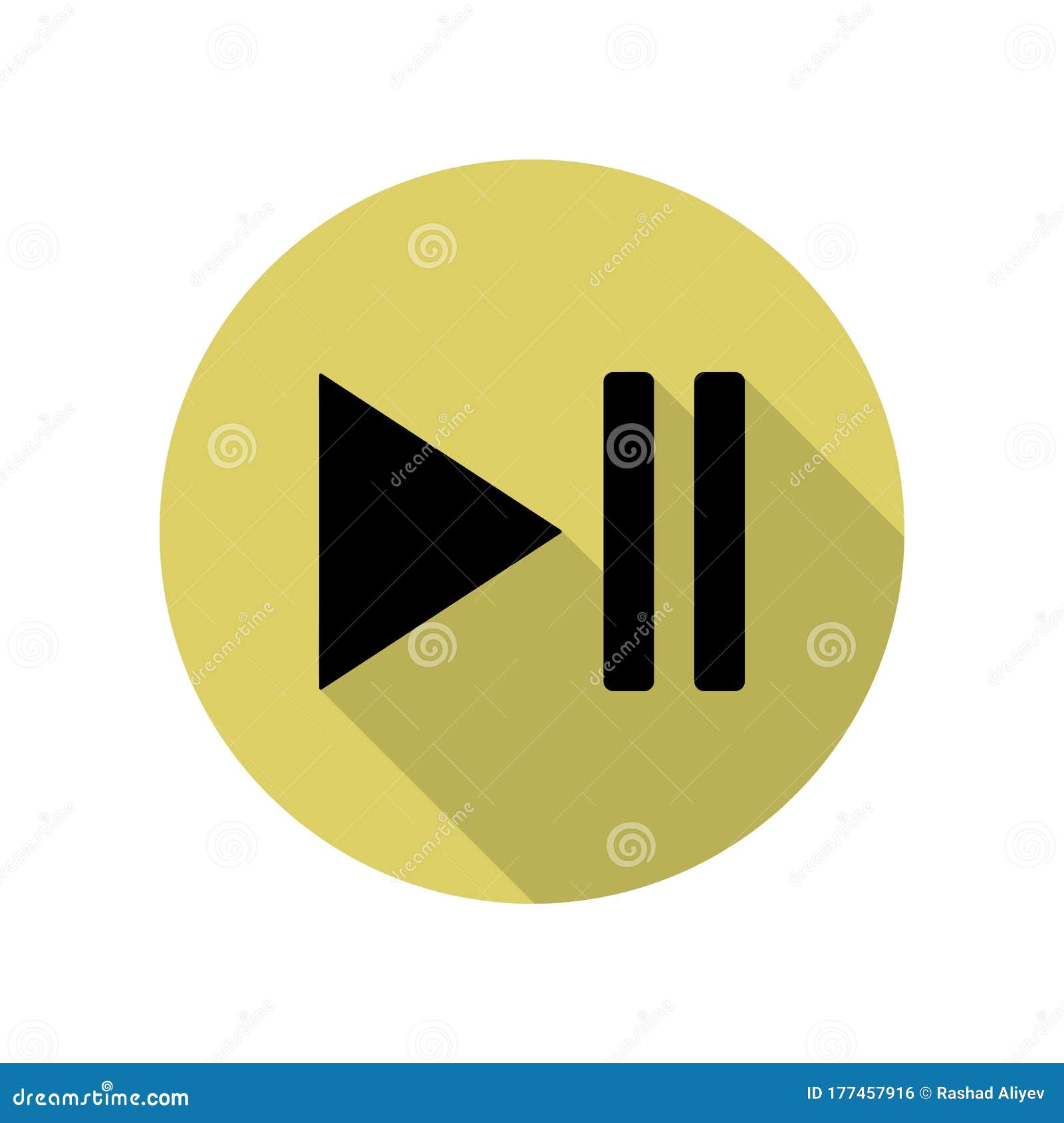 Slow-motion Sign Long Shadow Icon. Simple Glyph, Flat Vector of Web ...