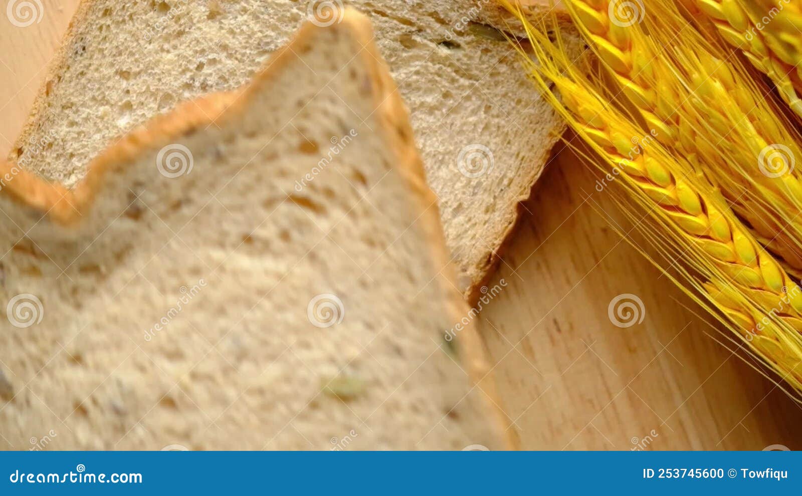 Slow Motion of Slice of Whole Meal Bread Dropping Stock Footage - Video ...