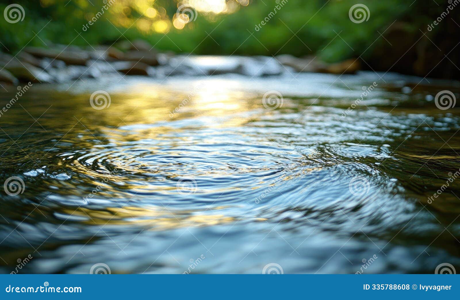 Slow-moving River with Small Ripples Stock Photo - Image of white ...