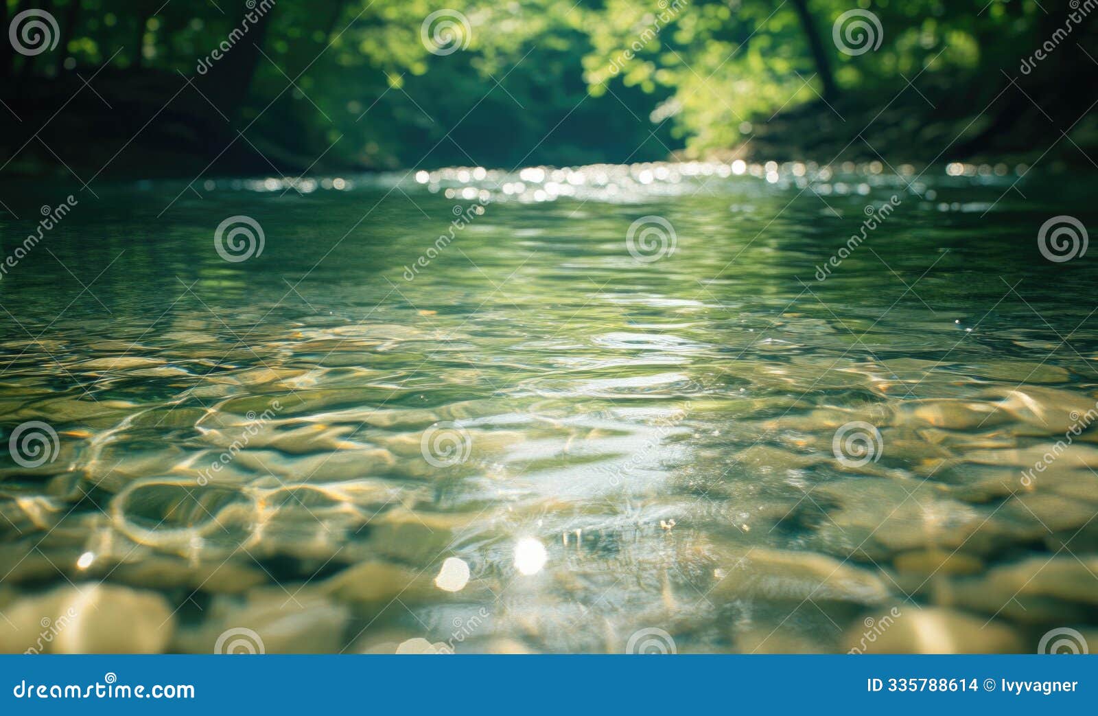 Slow-moving River with Small Ripples Stock Photo - Image of stream ...