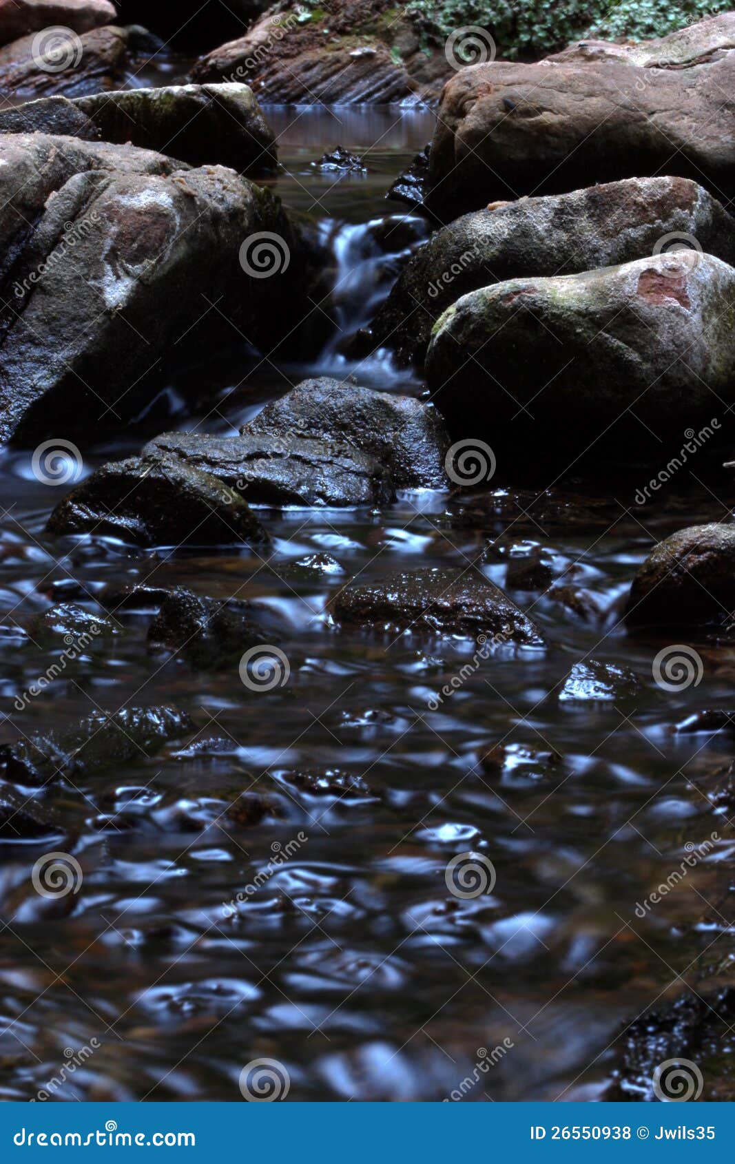 Slow moving stream stock photo. Image of river, moving - 26550938