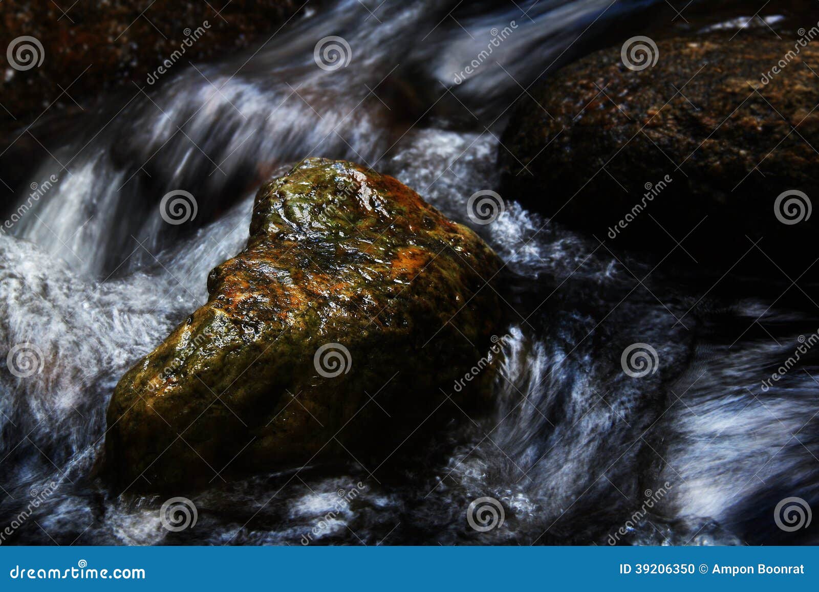 A slow moving stream stock photo. Image of beauty, forest - 39206350
