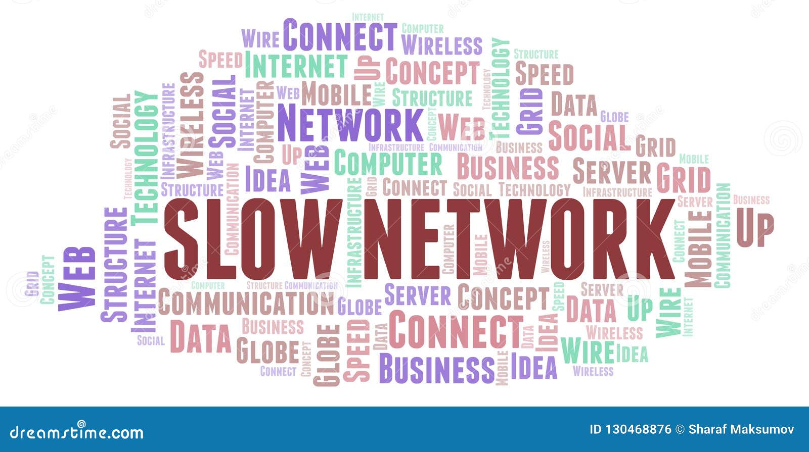 Slow Network word cloud. stock illustration. Illustration of technology ...