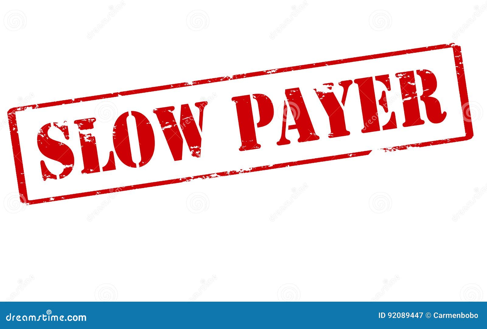 Slow payer stock illustration. Illustration of deliberate - 92089447