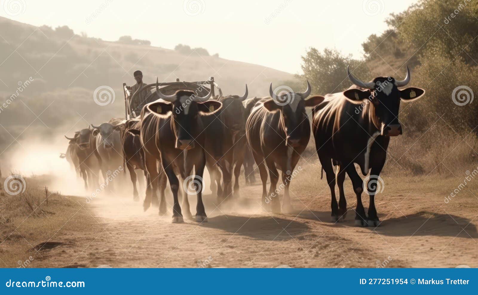 The Slow and Plodding Movements of a Team of Oxen Pulling a Heavy Load ...