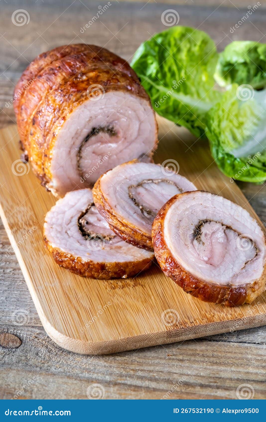 Slow-roast rolled pork stock photo. Image of dish, rolled - 267532190